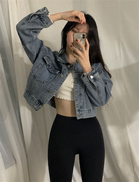 위시 데님 자켓청자켓크롭자켓가을자켓결혼식하객룩데님자켓가을신상가을옷가을하객룩