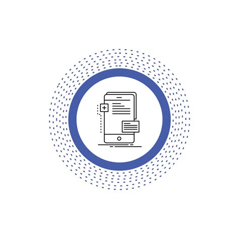 Frontend Interface Mobile Phone Developer Line Icon Vector Isolated Illustration