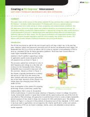 PCI Express White Paper Pdf White Paper Creating A PCI Express Interconnect AJAY V BHATT