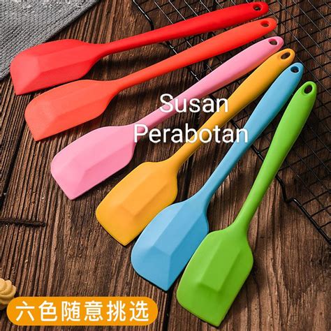 Jual 4 Ukspatula Kuas Silikon Pengaduk Adonan Kue Bahan Tebal Tahan Panas Anti Lengketspatula