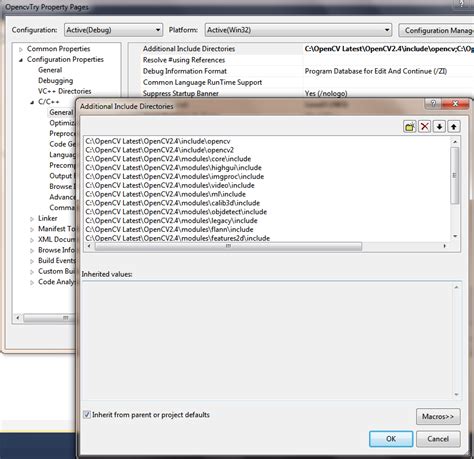 Opencv 242 Configuration With Visual Studio 2010 Issue Stack Overflow