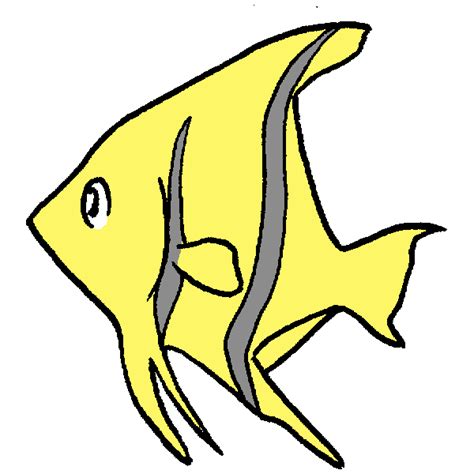 エンゼルフィッシュのイラスト かわいいフリー素材が無料のイラストレイン