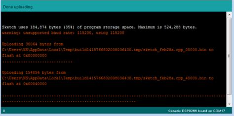 esp8266 uploading code from arduino ide techtutorialsx