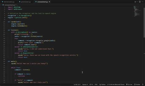 Vineet Bellary On Linkedin Python Voiceassistant Speechrecognition Programming
