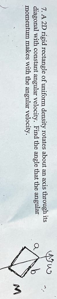 A 2d Rigid Rectangle Of Uniform Density Rotates About An Axis Through