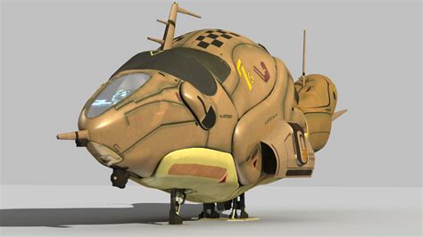 Ai Spaceship 3d Model Rigged Cgtrader