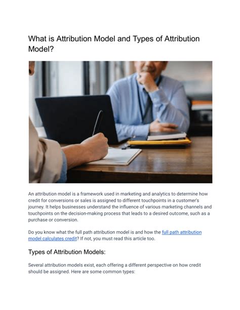 Attribution Models Types How They Work