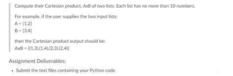 Solved Compute Their Cartesian Product Axb Of T Solutioninn