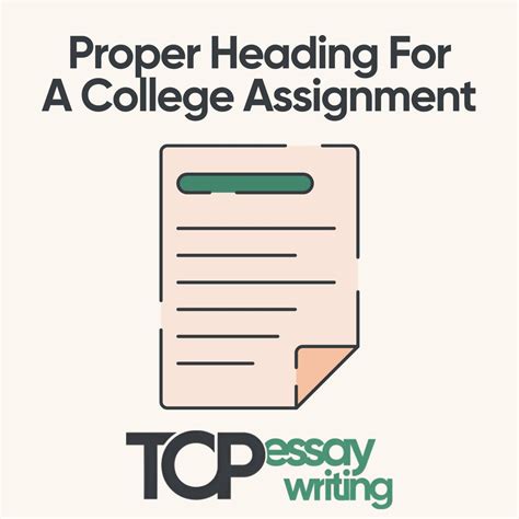 Proper College Assignment Heading Guidelines And Examples Proper College Assignment Heading Guidelines And Examples