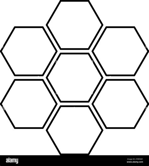 Hexagonal Technology Concept Hexagon Six Items Bee Sota Geometry Six