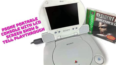 PlayStation PsOne Portable Console W LCD Screen Attachment Show Tell Resident Evil