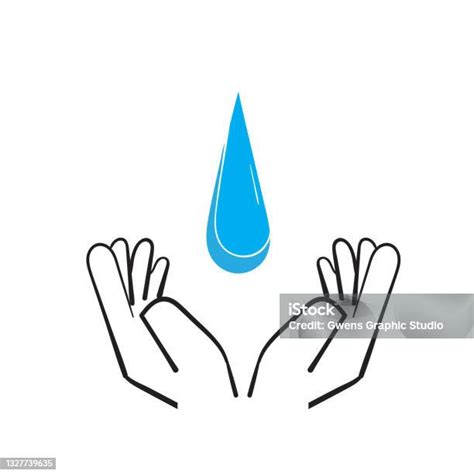 물을 절약하기 위해 손바닥 손 그림 기호에 손으로 그린 낙서 물 방울 낙서 드로잉에 대한 스톡 벡터 아트 및 기타 이미지 낙서 드로잉 마시기 물 Istock