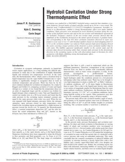 Hydrofoil Cavitation Under Strong Thermodynamic Effect Expha