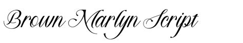 Brown Marlyn Font Webfont And Desktop Myfonts