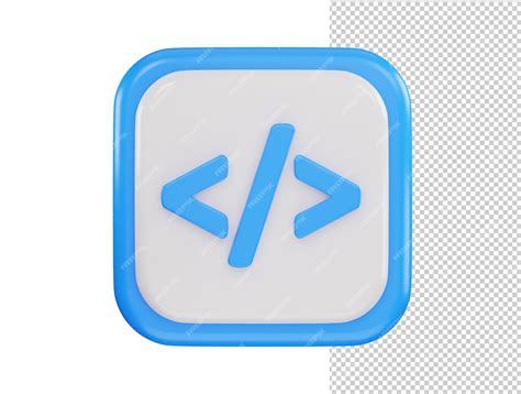 Premium Psd Code Programing Icon 3d Rendering Vector Illustration