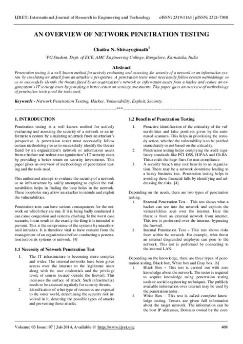 An Overview Of Network Penetration Testing