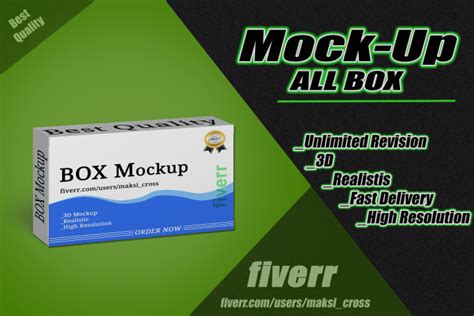 Create Realistic Product Box Mockups With Smartobjects By Maksicross Fiverr