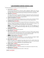 Lab Report Writing Guide Structure Marking Criteria Course Hero