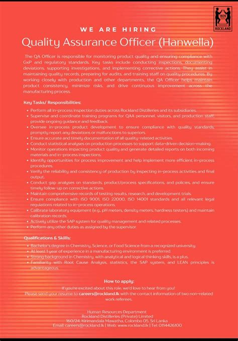 Qa Executive Officer Jobseekerlk