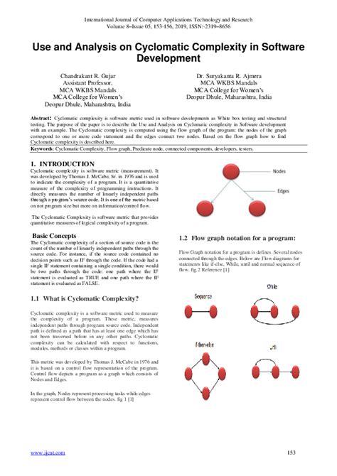 Pdf Use And Analysis On Cyclomatic Complexity In Software Development