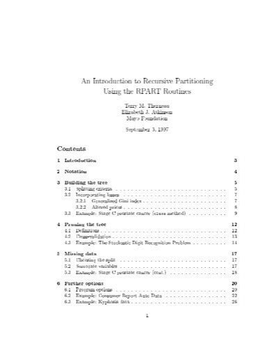 An Introduction To Recursive Partitioning Using The Mayo Clinic