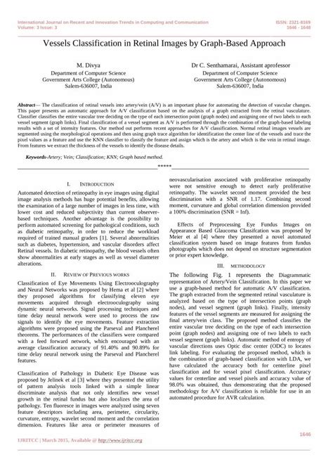 Pdf Vessels Classification In Retinal Images By Graph Based Approach Dokumentips