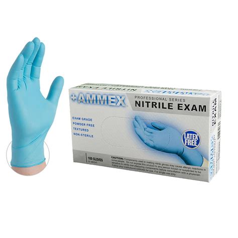 Ammex Extra Large 4 Mm Extra Large 4 Mm Blue Nitrile Exam Powder Free