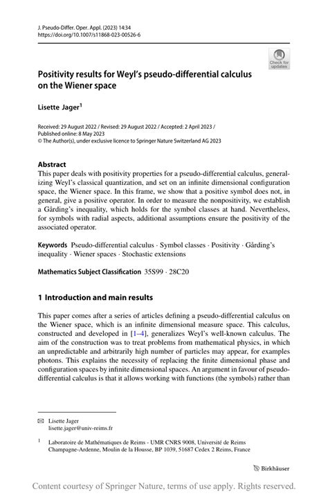 positivity results for weyl s pseudo differential calculus on the