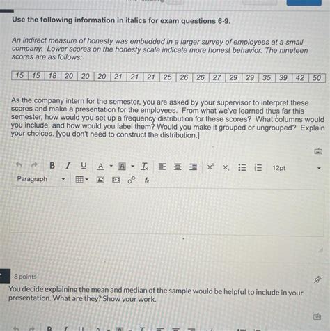 Solved Use The Following Information In Italics For Exam