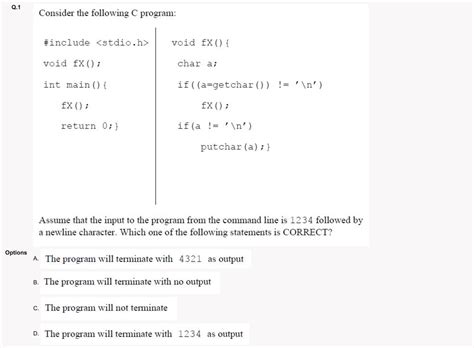 C GATE 2024 CSE SET 1 Assume That The Input To The Program From The