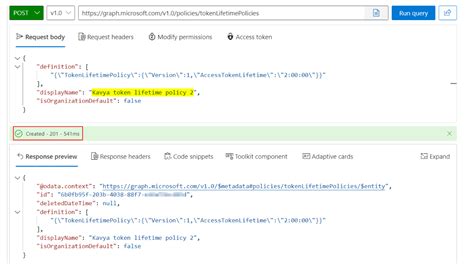 Rest Assigning Fails With The Second Token Lifetime Policy With Graph