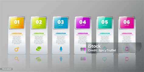 인포그래프 단계 비즈니스 다이어그램 프로세스의 흐름도 6가지 그래프 옵션 6개의 시퀀스 번호 워크플로 차트 템플릿 전략 타임라인 플랜 인포그래픽 벡터 디자인 배경 6에 대한