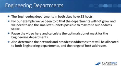 VLSM Variable Length Subnet Mask Example FlackBox