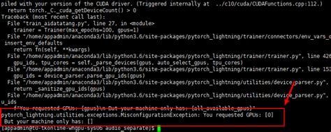Fix Pytorchlightningutilitiesexceptionsmisconfigurationexception You Requested Gpus 0
