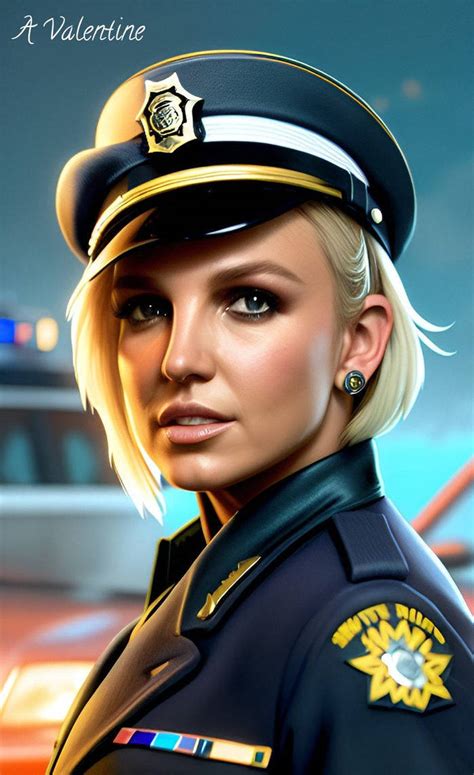Celebrity Police Officer Series Britney Spears By Ladyvalsart1983 On