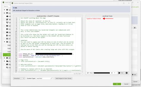 How To Debug Custom Javascript Snippets Screaming Frog