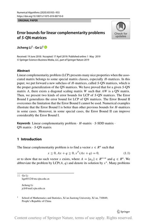 Error Bounds For Linear Complementarity Problems Of S Qn Matrices