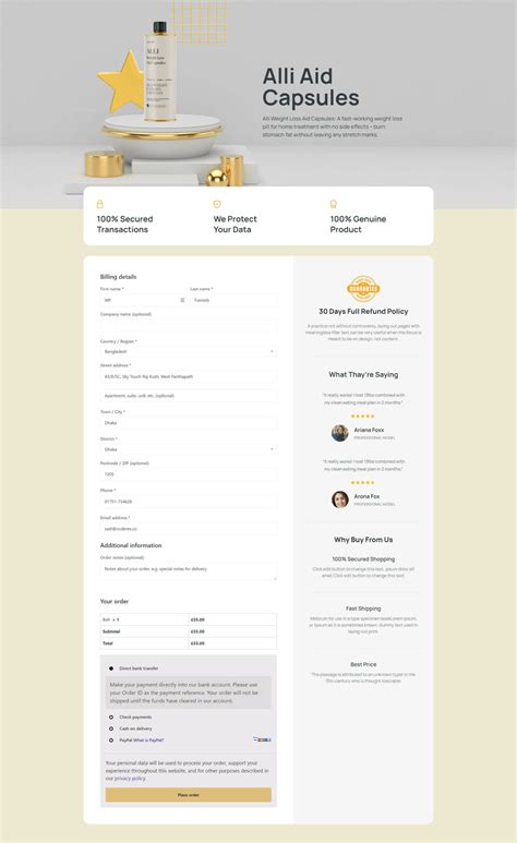 Weight Loss Checkout Wpfunnels Template Library