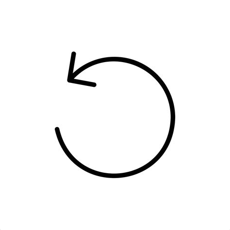 Rotate Left In Flat Design Style Vector Art At Vecteezy