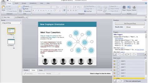 Articulate Storyline Tutorial Editing The Continue Button In This Drag And Drop Template Youtube