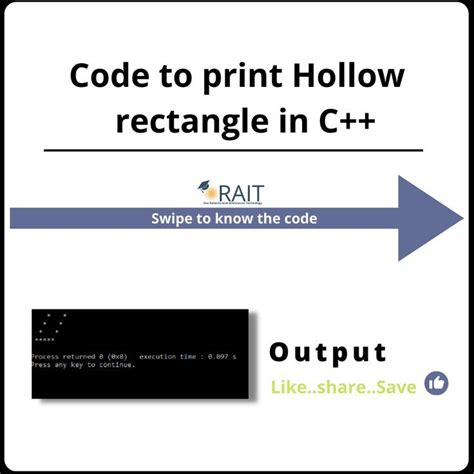 Hollow Rectangle With C Frontend Developer Coding Software Testing