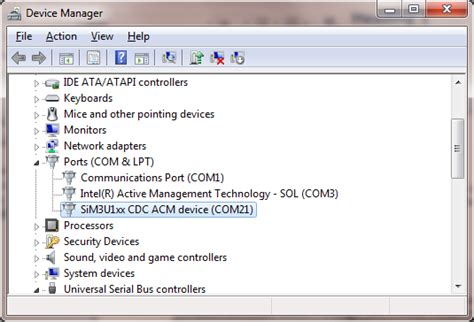 mark s space write usb cdc driver for sim3u1xx