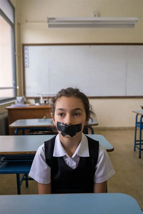 Funny Girl In School Class With Black Tape Fashion Style Ai Art Generator