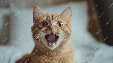 Humorous And Excited Cat With Emojis Perfect For Social Media Posts And