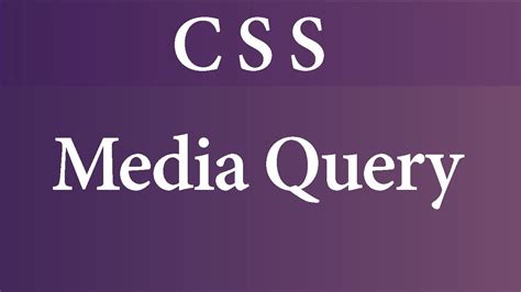 Media Query In Css Hindi Youtube