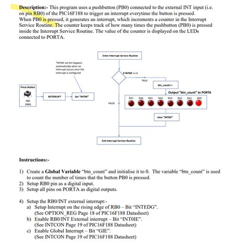 Solved Description This Program Uses A Pushbutton Pb0