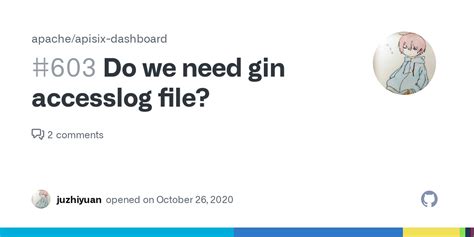 Do We Need Gin Accesslog File · Issue 603 · Apacheapisix Dashboard
