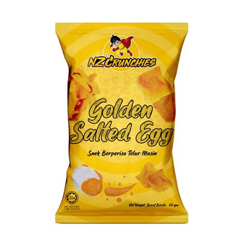 Nz Crunchies Golden Salted Egg Pouch Bag Shopee Malaysia