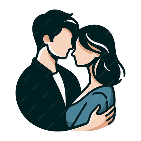Casal Romântico Amantes Ilustração Vetorial Feliz Jovem Casal Masculino