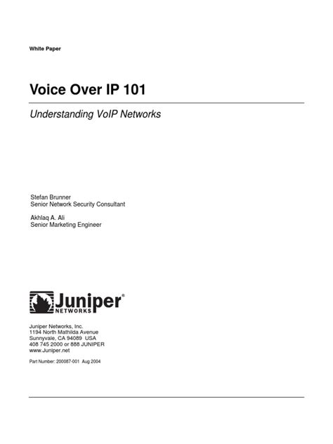 Voice Over Ip 101 Understanding Voip Networks Pdf Session Initiation Protocol Voice Over Ip